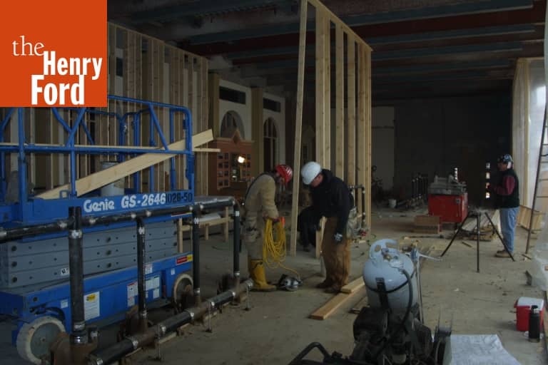 Village Gatehouse Construction during the Greenfield Village ...